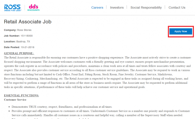 Ross Job Application & Career Guide 2024 | Job Application Review